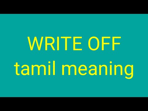 WRITE OFF tamil meaning/sasikumar