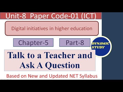 ICT Talk to a Teacher Video Lecture - Information and Communication ...