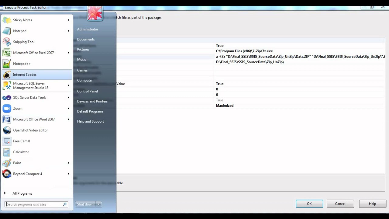 Microsoft SSIS Part 9 : How to use Execute Process Task in SSIS