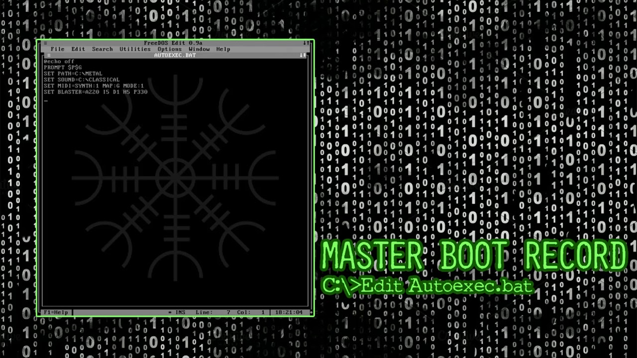 Master Boot Record - Set Path=C:\Metal [C:\Edit Autoexec.bat]