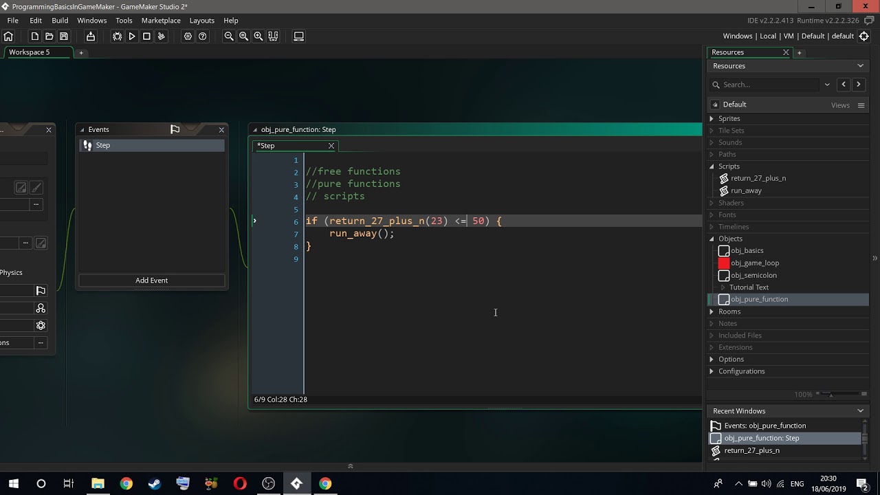 Functions, scripts, return values and naming tips in GameMaker Studio 2