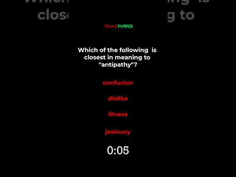 Antipathy. What does it mean?