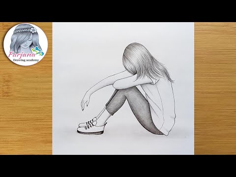 A Sad Girl - Drawing Tutorial - for beginners (Pencil sketch) || How to draw a Girl- step by step