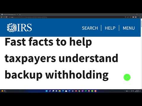 IRS Tax Tip-Fast facts to help taxpayers understand backup withholding 185