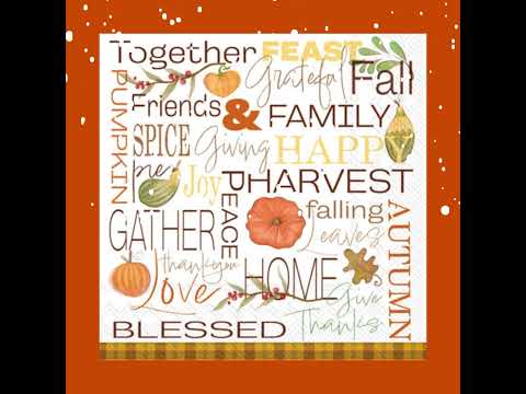 New 2023 Decorative Fall Paper Napkins for Decoupage and Mixed Media Crafts.