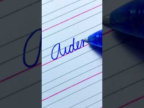 “Aiden” How to Write Your Name in Cursive Writing | American Cursive Handwriting | i Write #shorts