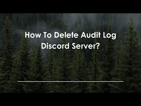 How To Delete Audit Log Discord Server?