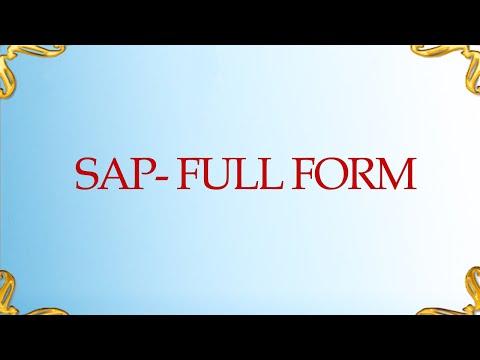 SAP FULL FORM | FULL FORM OF SAP | एसएपी फुल फॉर्म