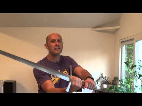 Medieval two-edged swords use both edges in historical fencing