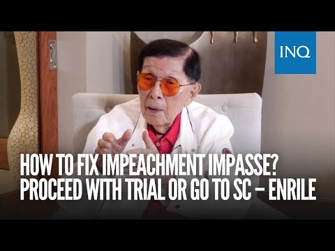 How to fix impeachment impasse? Proceed with trial or go to SC – Enrile