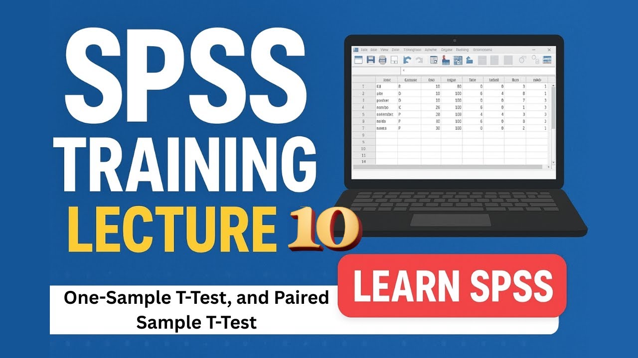 SPSS Lecture 10 | One-Sample T-Test, and Paired Sample T-Test