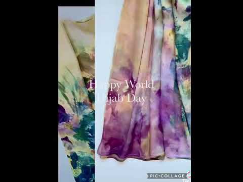 World Hijab Day/ Abstract Painting scarves #fleurdescarves #abstractpainting #abstractart
