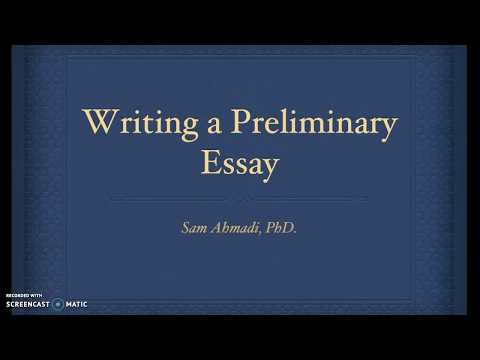 Preliminary Academic Essay Overview + Introduction