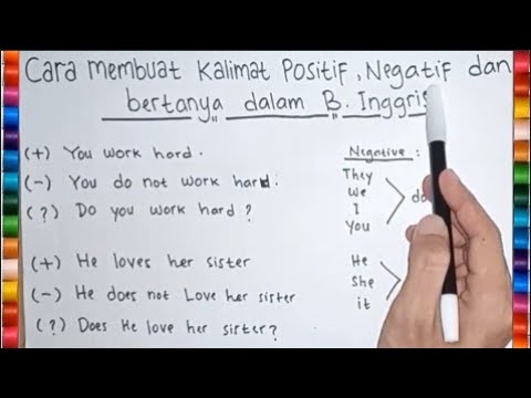 CARA MEMBUAT KALIMAT POSITIF, NEGATIF DAN BERTANYA DALAM BAHASA INGGRIS