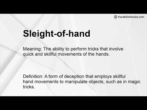 Sleight-of-hand Meaning