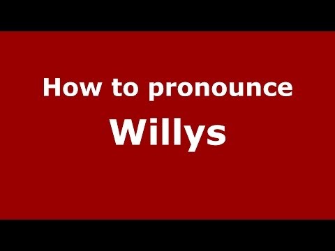 How to pronounce Willys (Brazilian Portuguese/Brazil) - PronounceNames.com