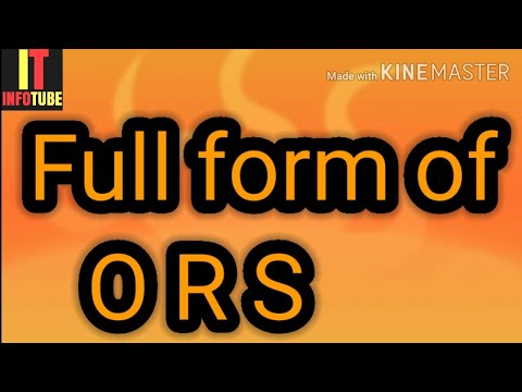 Full form of ORS | what is ors