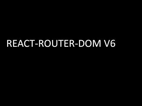React-router-dom v6