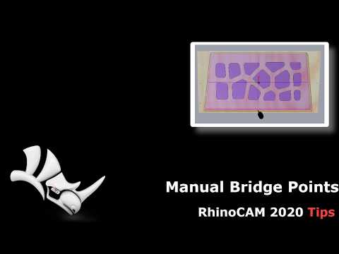 RhinoCAM 2020, making Bridges manually.