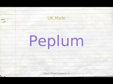 How to pronounce peplum