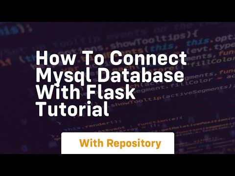 How to connect mysql database with flask tutorial