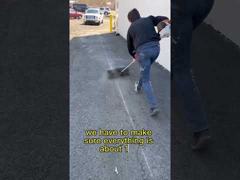 How to Paint Dirty Parking Lotsπ¨ #satisfying #asphalt #linestriping #business