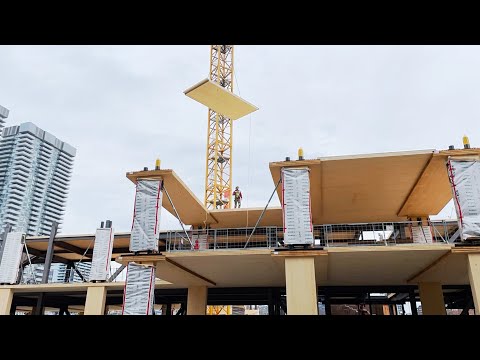 Limberlost Place Construction – CLT Panel Install Time-lapse