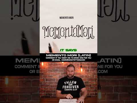 [Ep.199] Memento Mori Ambigram Tattoo Design #shorts