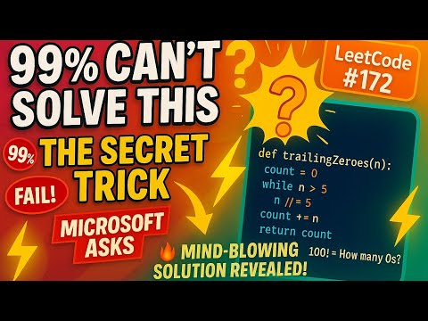 This Microsoft Interview Question TRICKS 90% of Candidates! (LeetCode 172 Solution)