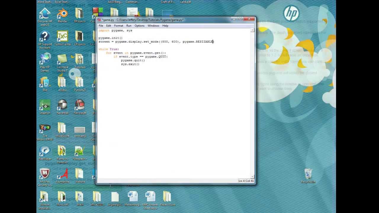Pygame Tutorial 2   Blitting Images