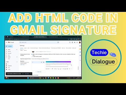How to Add HTML Code in Gmail Signature -