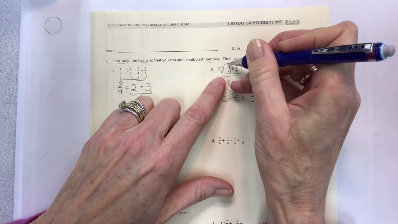 Eureka math grade 5 module 3 lesson 14 problem set all except number four