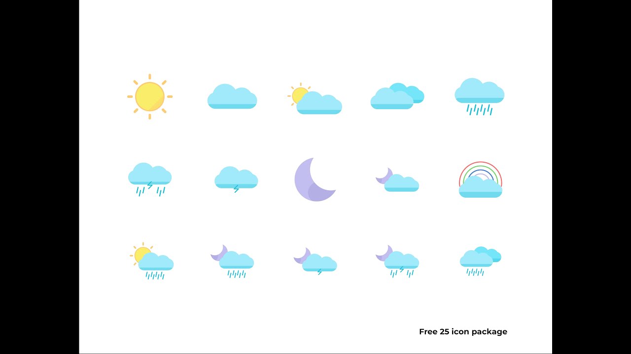 Adobe Illustrator Tutorial - How to create simple icon weather and sun