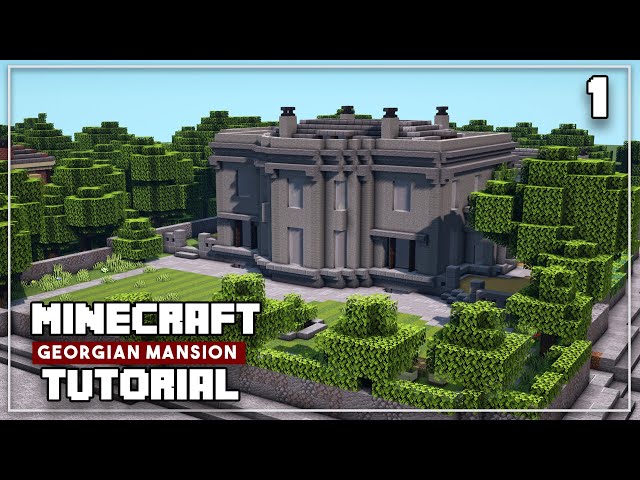 Gray Stone Georgian House, With Large Bay Window Minecraft Map