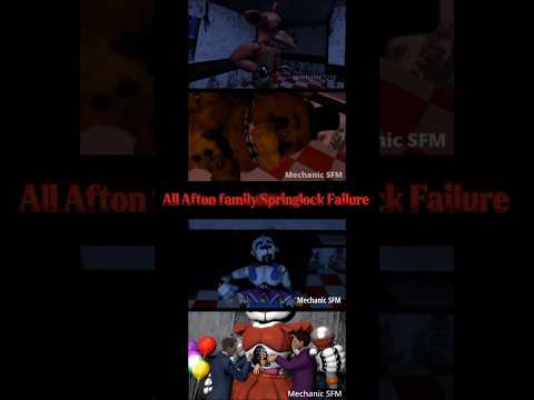 All Afton Family Springlock Failure 💀 #fnaf #fivenightsatfreddys #fnafgame