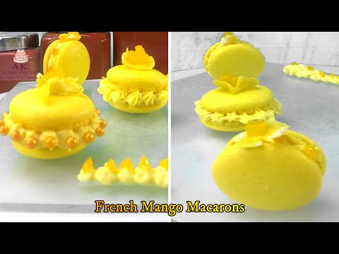 Mango Macarons With Mango Cream Cheese Filling