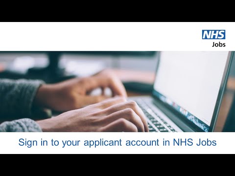 Applicant - NHS Jobs - Sign in to your account and reset your password - Video - Jul 24
