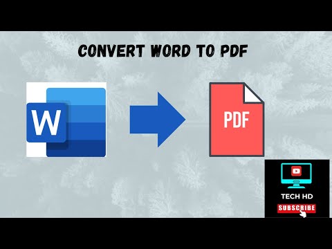 How to convert word to pdf