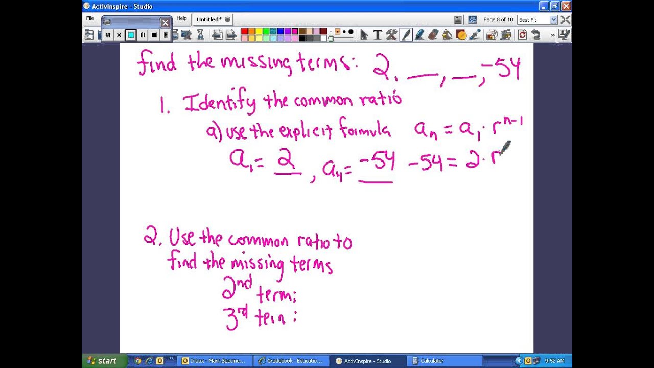 video lesson   alg  2   9   3 geometric sequences