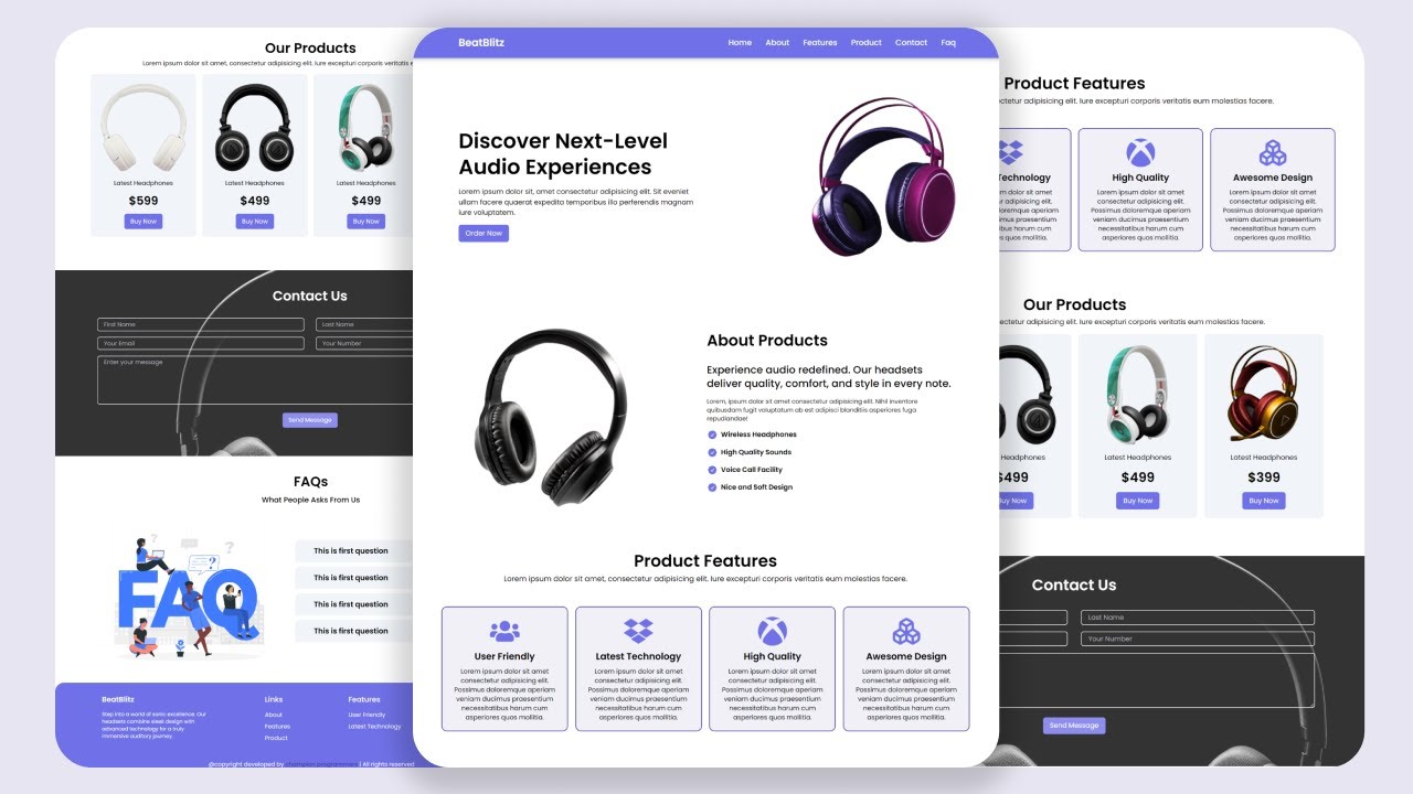 Build Responsive Product Website Using React JS And Tailwind CSS #webdesign #webdevelopment