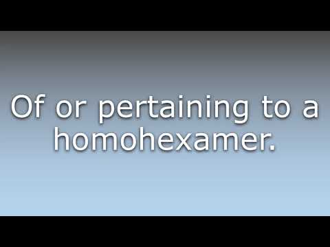 What does Homohexameric mean?