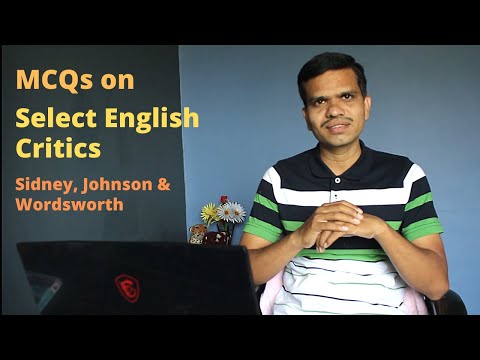 MCQs on Select English Critics | Philip Sidney, Samuel Johnson & William Wordsworth