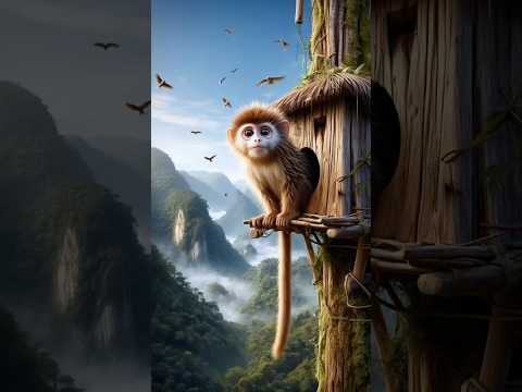 Emotional Monkey Story | Baby Lost in Jungle | Realistic AI Animation#ai #shortsindia #story