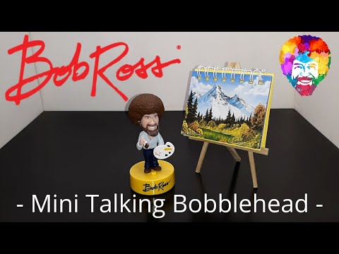 Bob Ross Mini Talking Bobblehead