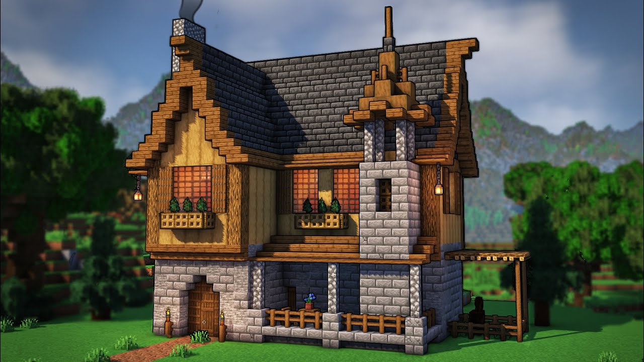 Minecraft: How To Build A Medieval Starter House | Tutorial - Minecraft ...