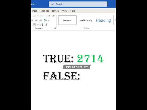 TRUE ✅ FALSE ❌ Symbols Using Keyboard Shortcut | Alt + X Hack | #tricks #asmr #computer #highlights