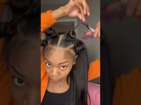 😍2 Barbie Ponytails w/Bantu Knots! Hair Tutorial Using Human Hair Bundles #mybraidedwig
