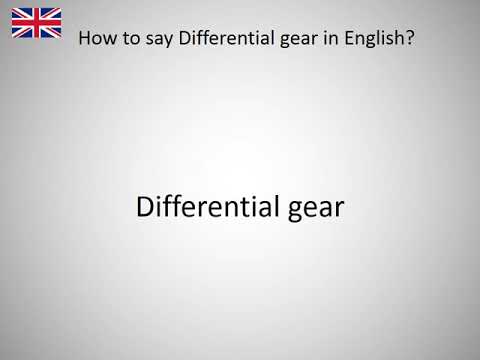 How to say Differential gear in English?