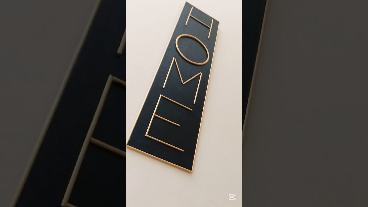 Make Your Walls Speak Elegance, Handmade Vertical HOME Sign Minimalist Wall Decor Idea!#diy #wallart