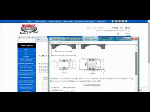 How to use the "Oem Interchange" feature on the Hercules Sealing Products website